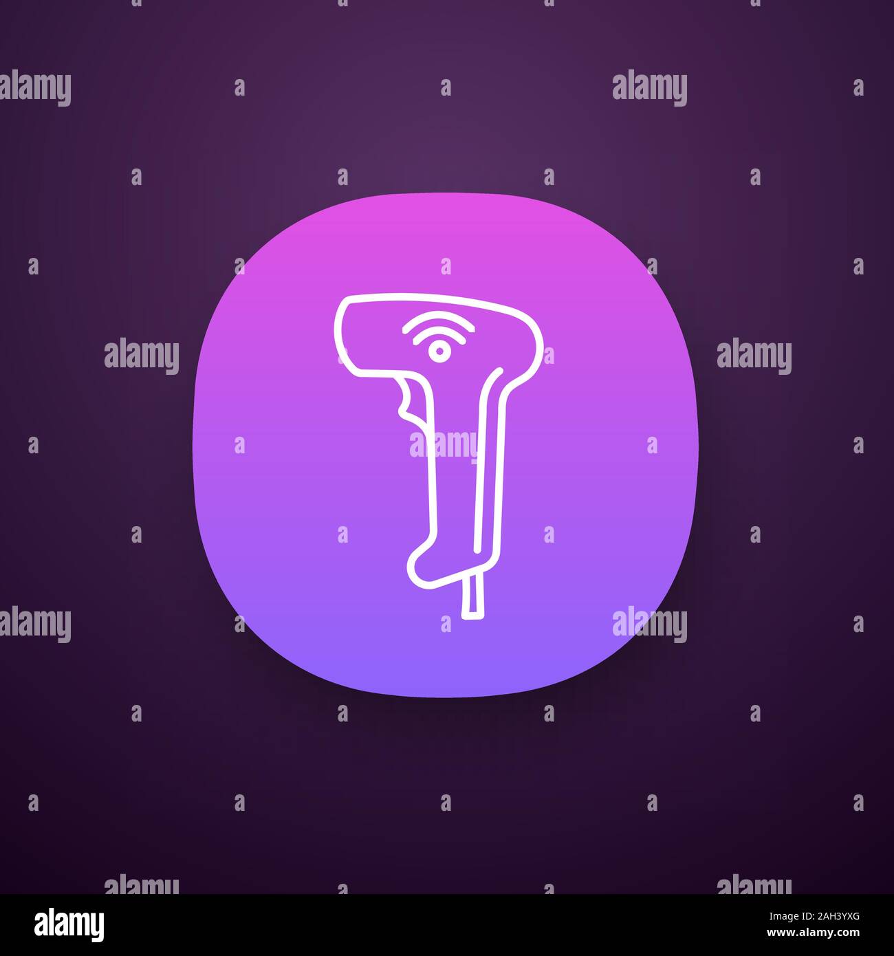 Wireless Barcode Scanning App Icon Wifi Bar Codes Handheld Scanner Barcodes Reading Device Ui