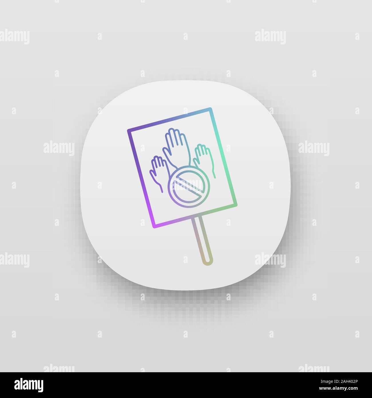 Protest banner app icon. Protest vote. Abstention. Anti-voting ...