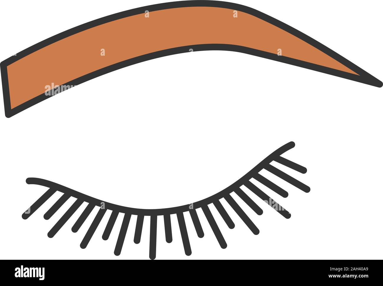 Soft Arched Eyebrow Shape Color Icon Rounded Curved Eyebrows Brows Shaping By Tattooing
