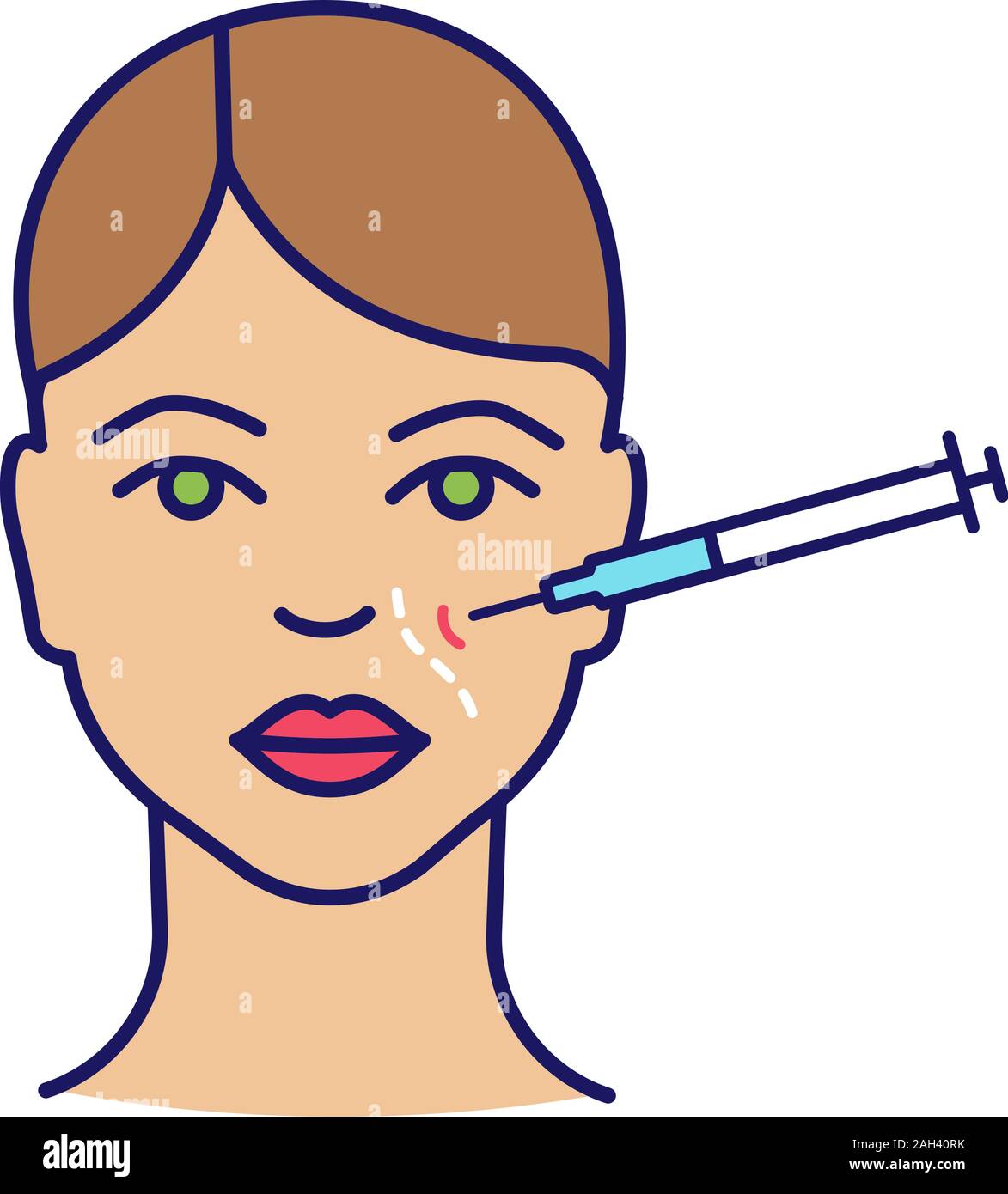 Nasolabial vector vectors hi-res stock photography and images - Alamy