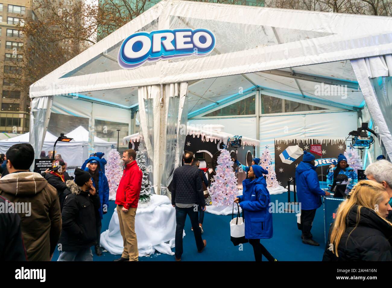 Nabisco’s Oreo cookies Oreo Holiday House brand activation in Bryant ...