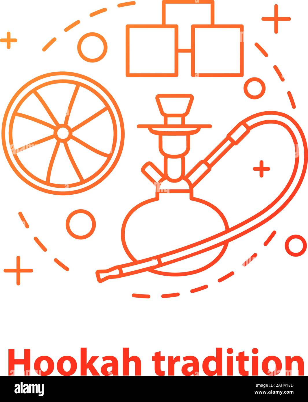 Hookah tradition concept icon. Nargile idea thin line illustration ...