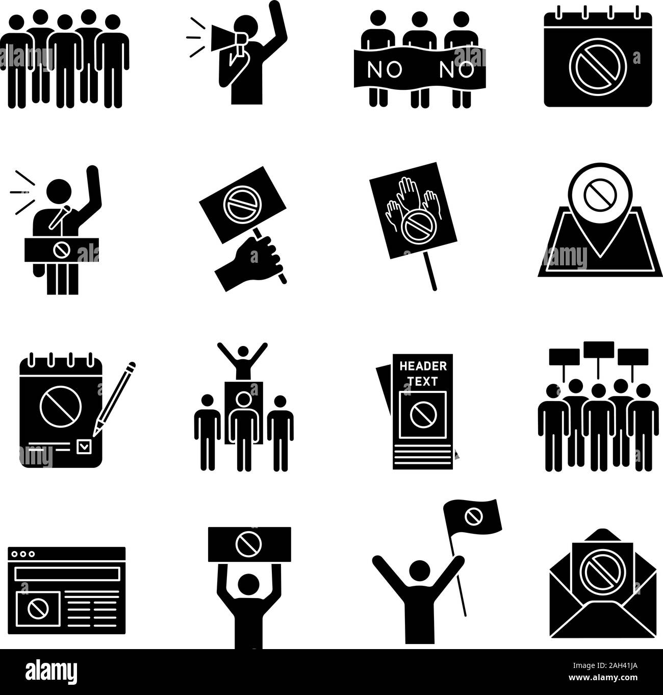 Political protest movements Stock Vector Images - Alamy