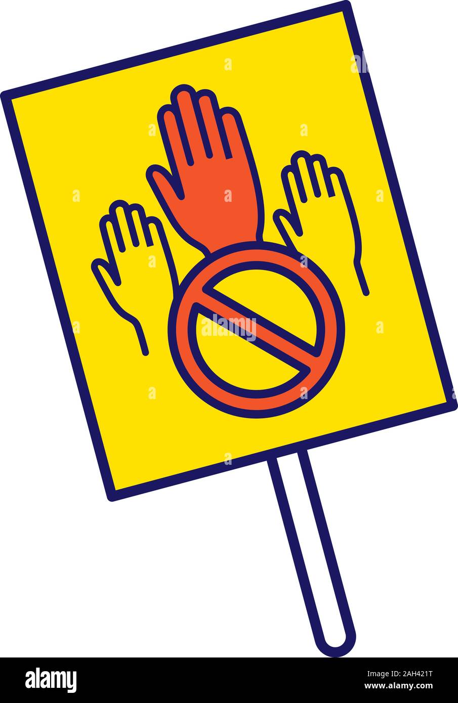 Protest banner color icon. Protest vote. Abstention. Anti-voting ...