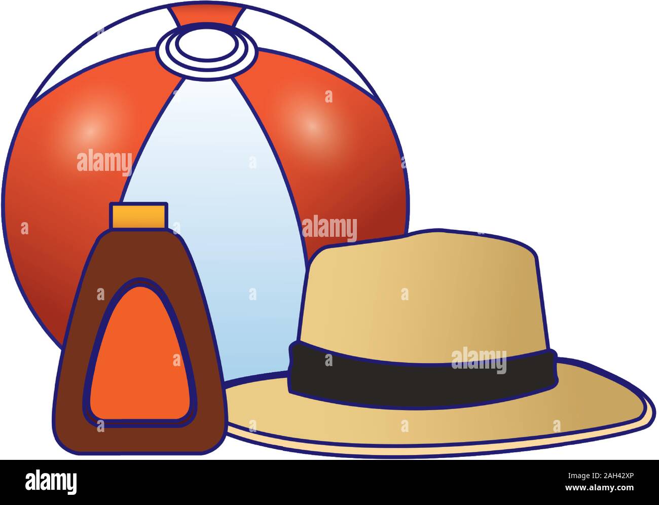 Plastic bottle in beach Stock Vector Images - Alamy