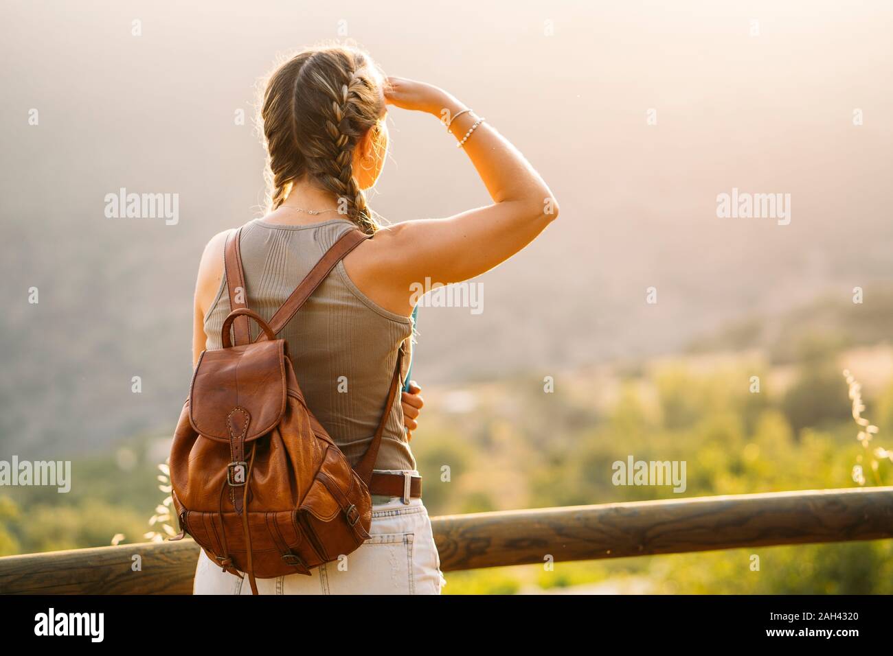 Leather backpack hi-res stock photography and images - Alamy