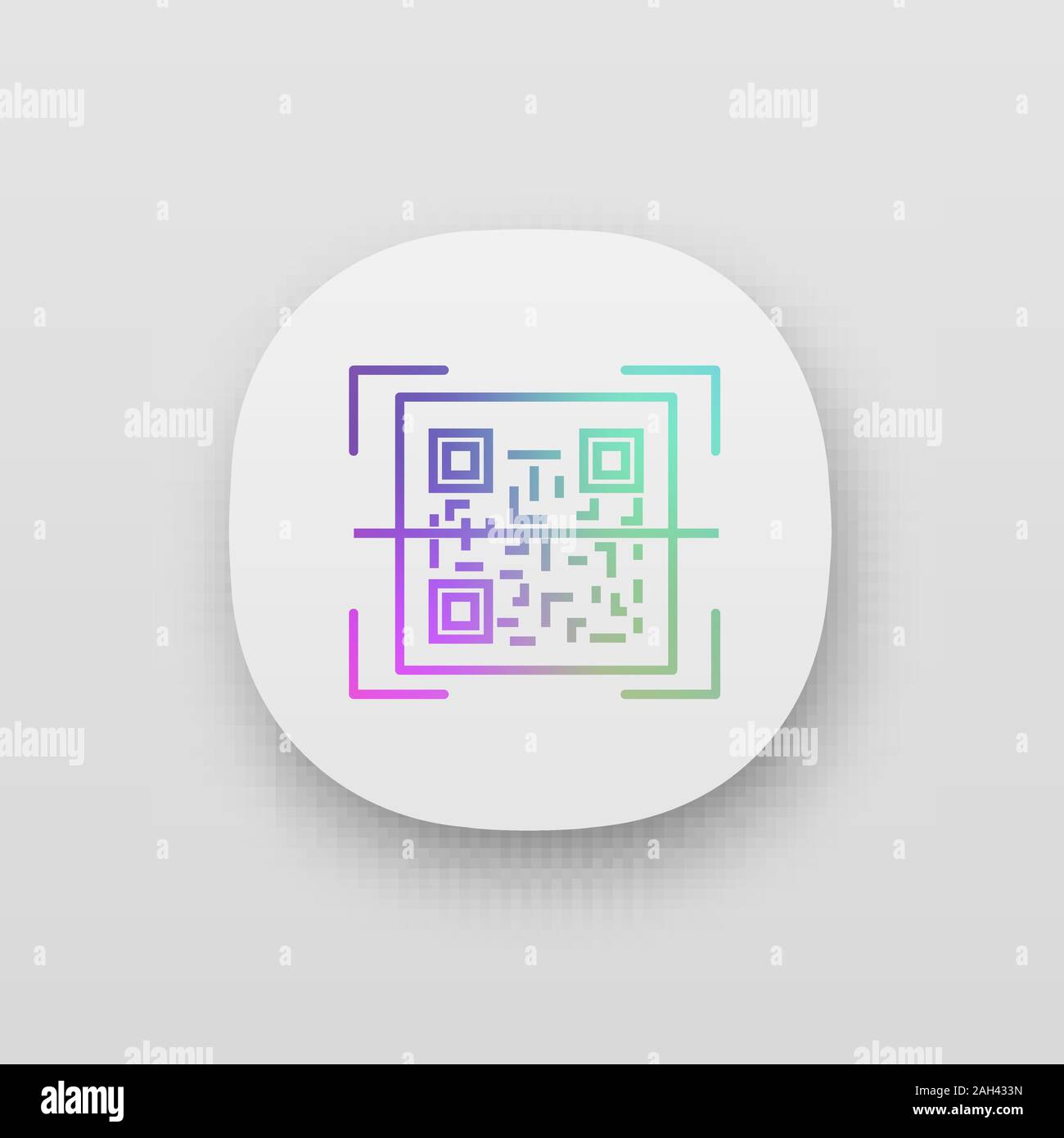 Qr Code Scanning App Icon Uiux User Interface 2d Code Reading App Matrix Barcode Scanner