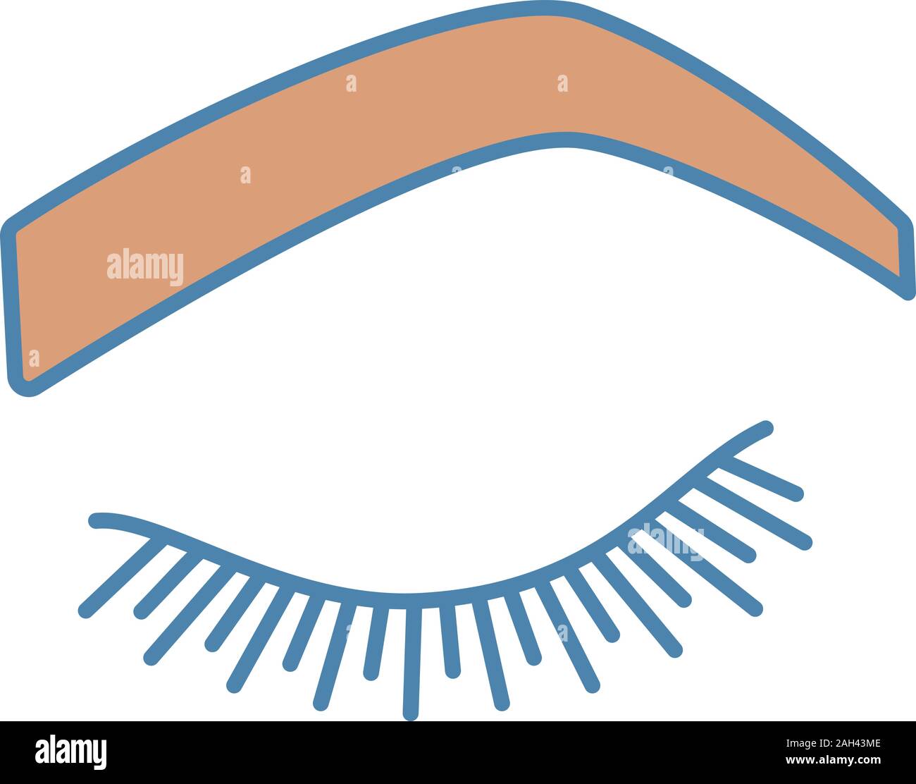 Steep arched eyebrow shape color icon. Soft angled eyebrows. Brows ...