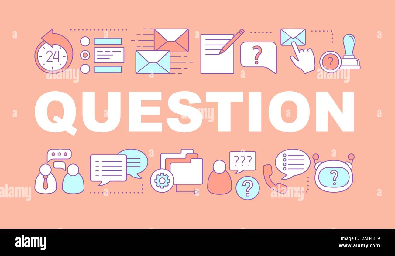 Question word concepts banner. Information center. Presentation ...