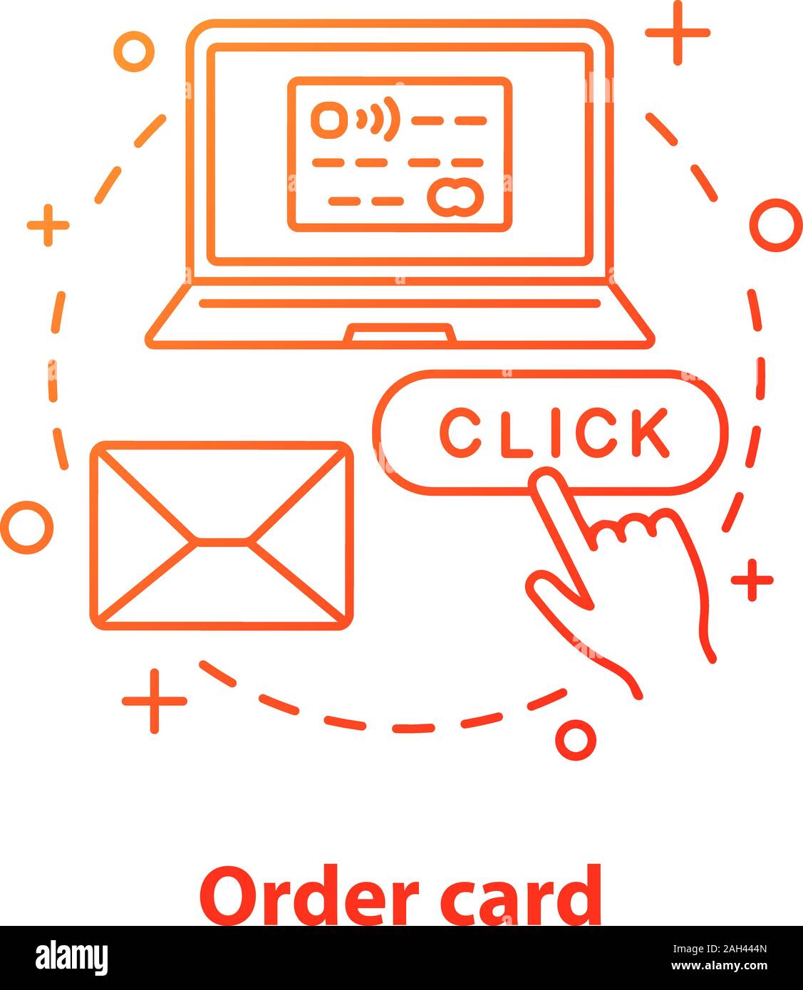 Credit card ordering concept icon. E-payment idea thin line ...