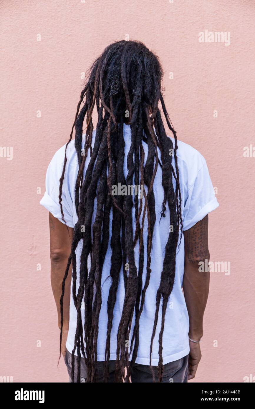 Back view black men dreadlocks hi-res stock photography and images - Alamy