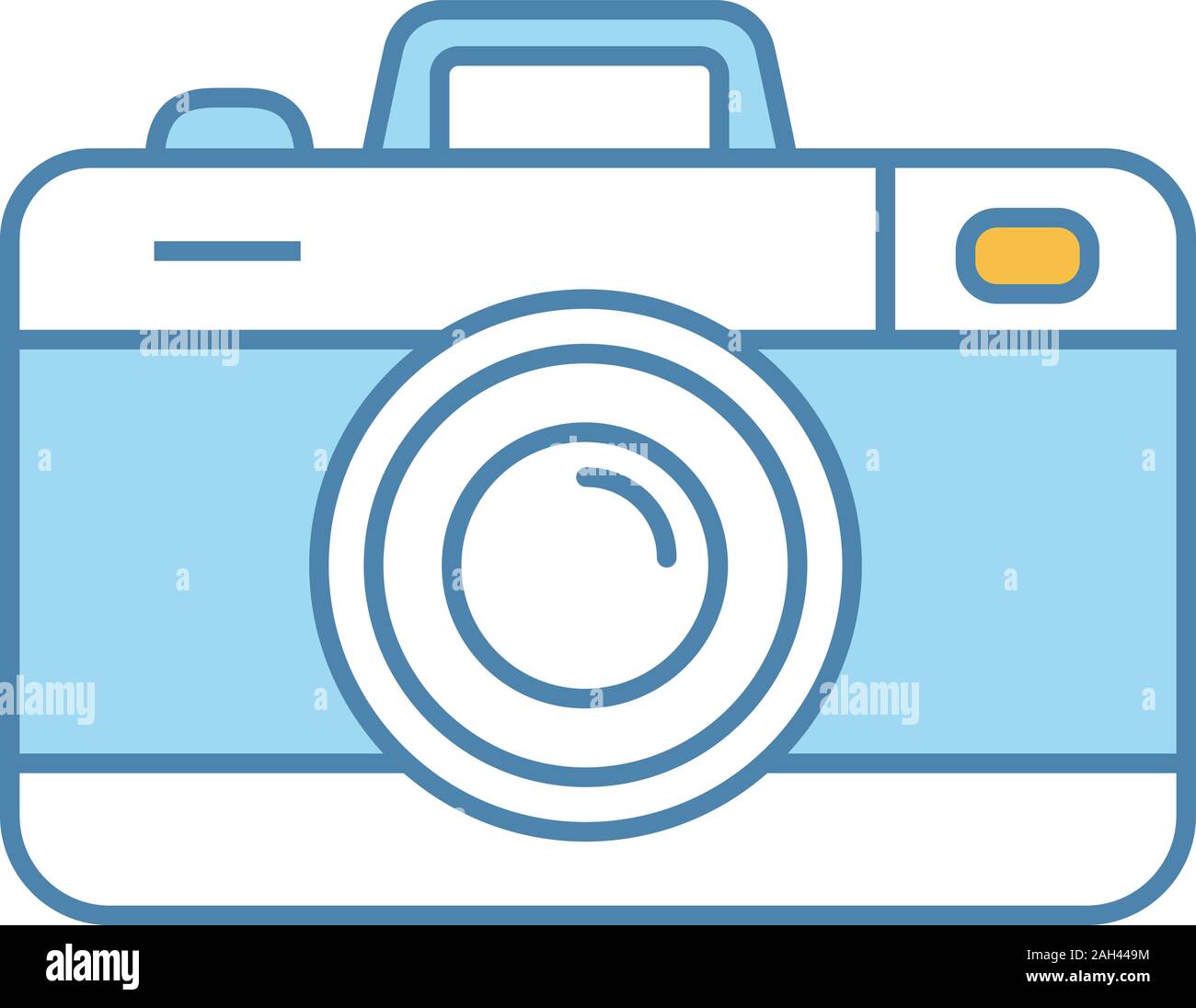 Photo camera color icon. Photography. Taking pictures. Isolated vector ...