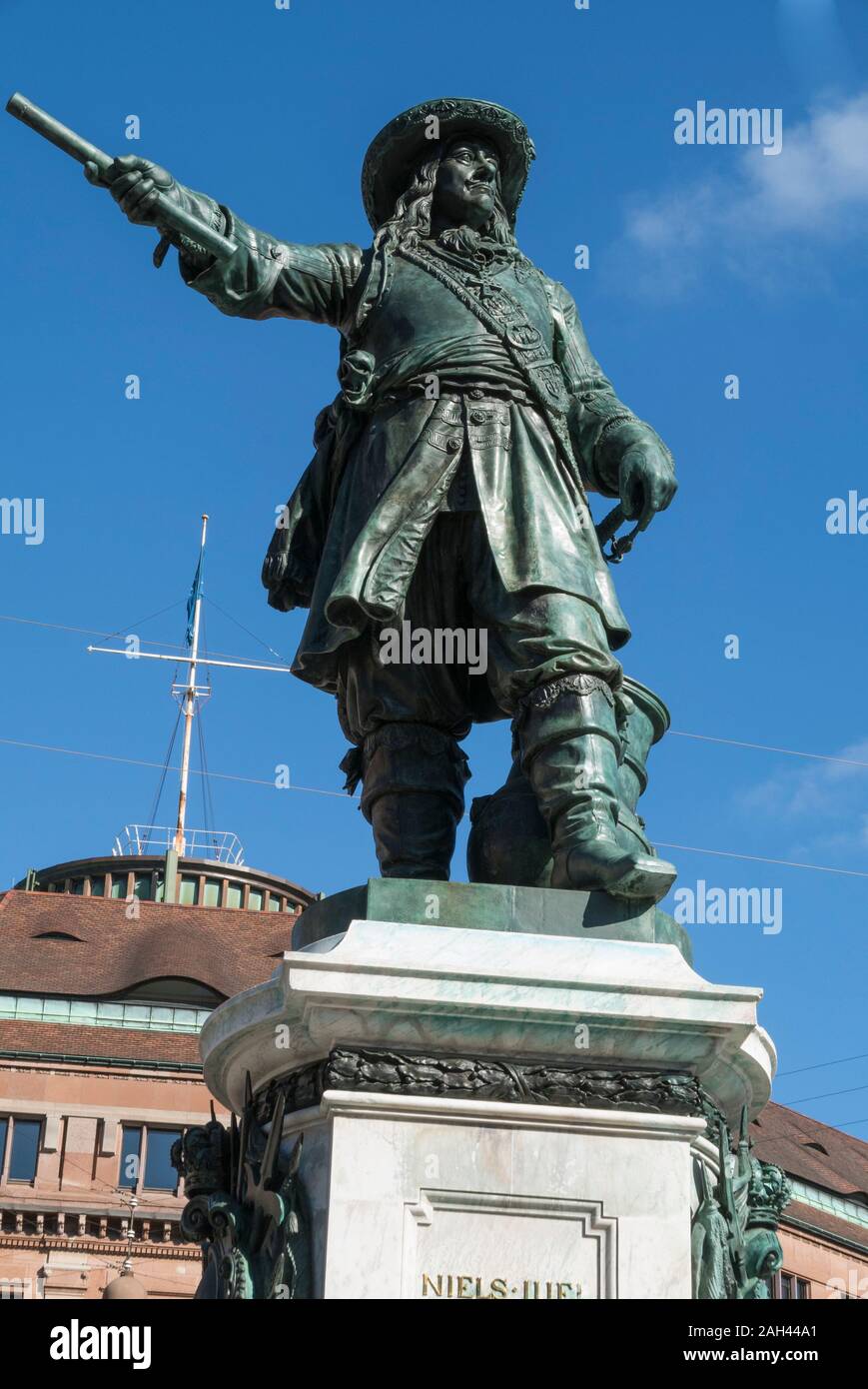 Niels Juel naval officer statue in Copenhagen, Denmark Stock Photo - Alamy