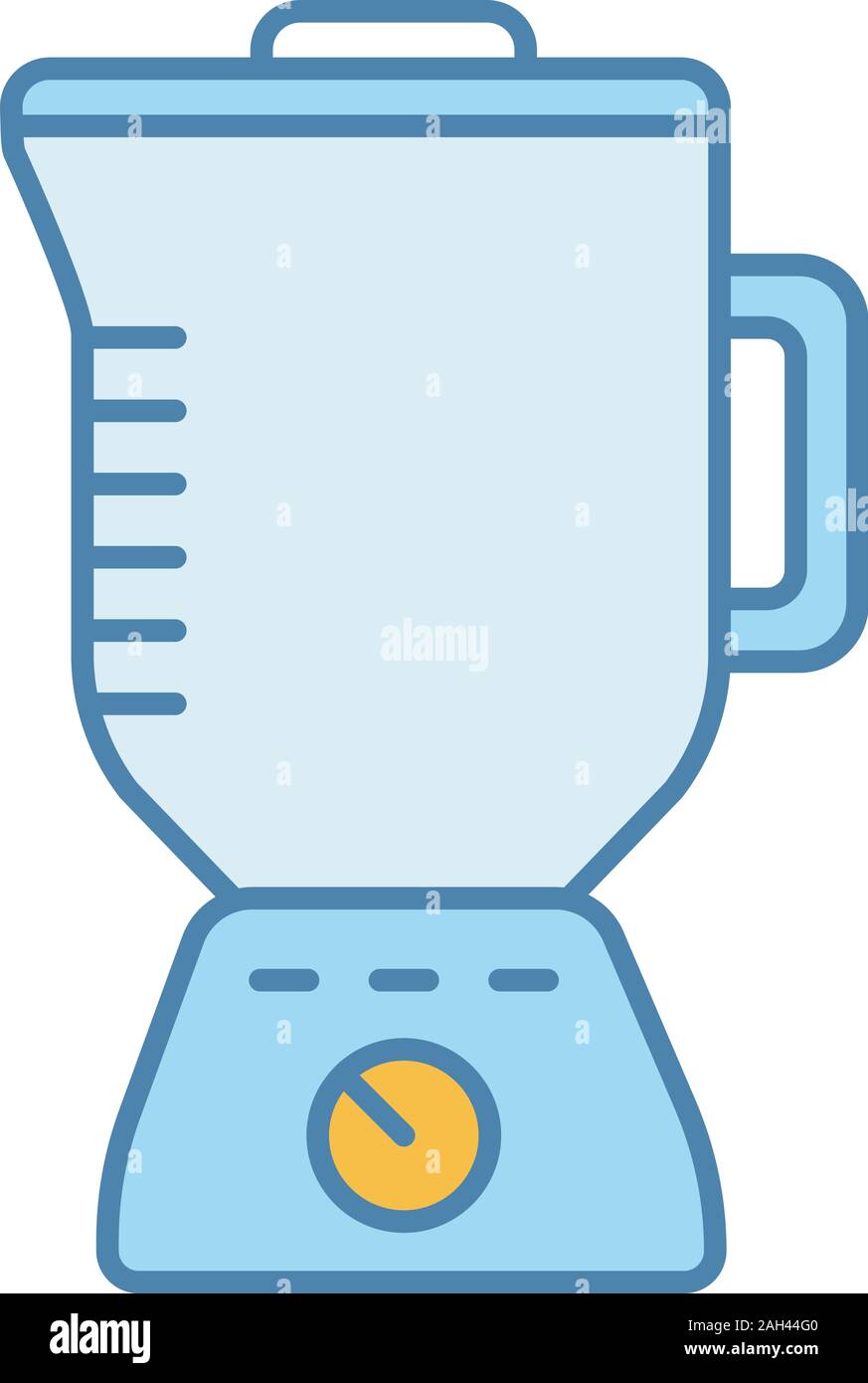 Electric blender with glass pitcher color icon. Stationary blender ...