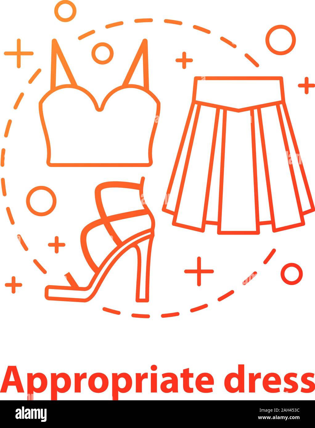 Appropriate dress concept icon. Informal wear idea thin line ...