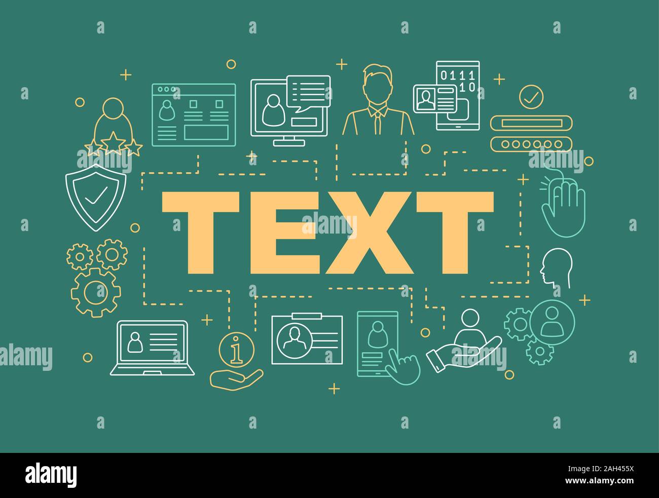 User word concepts banner. Profile page. User account. Presentation ...
