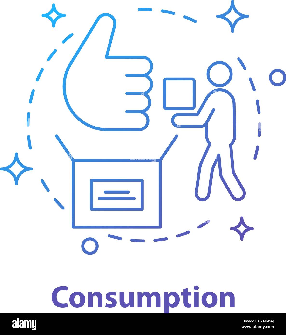 Consumption concept icon. Purchasing idea thin line illustration ...