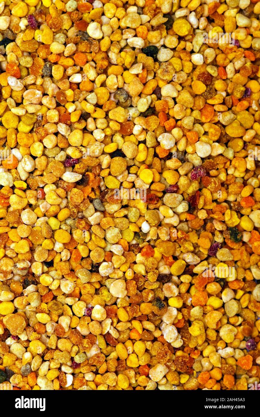 Big bunch of bee pollen granules texture Stock Photo - Alamy
