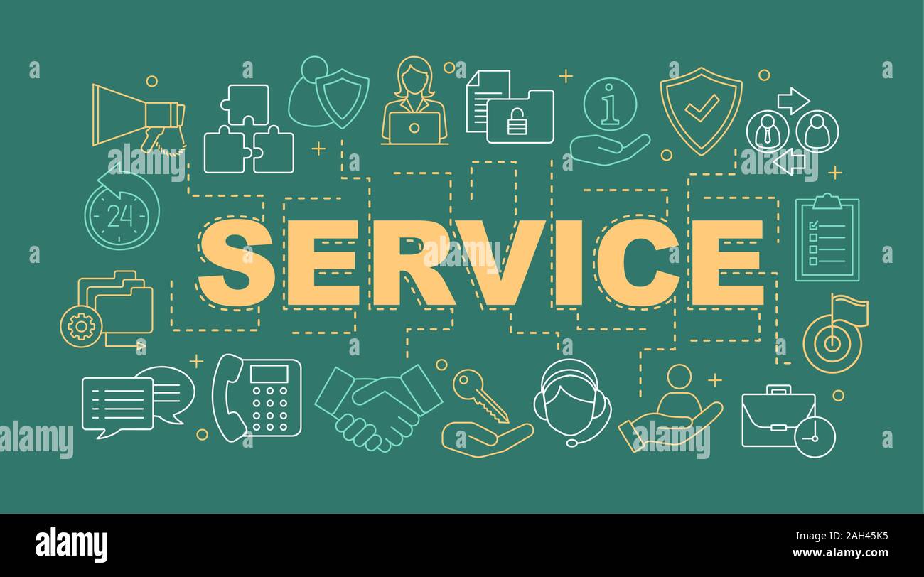 Service word concepts banner. Call center, hotline, helpdesk ...