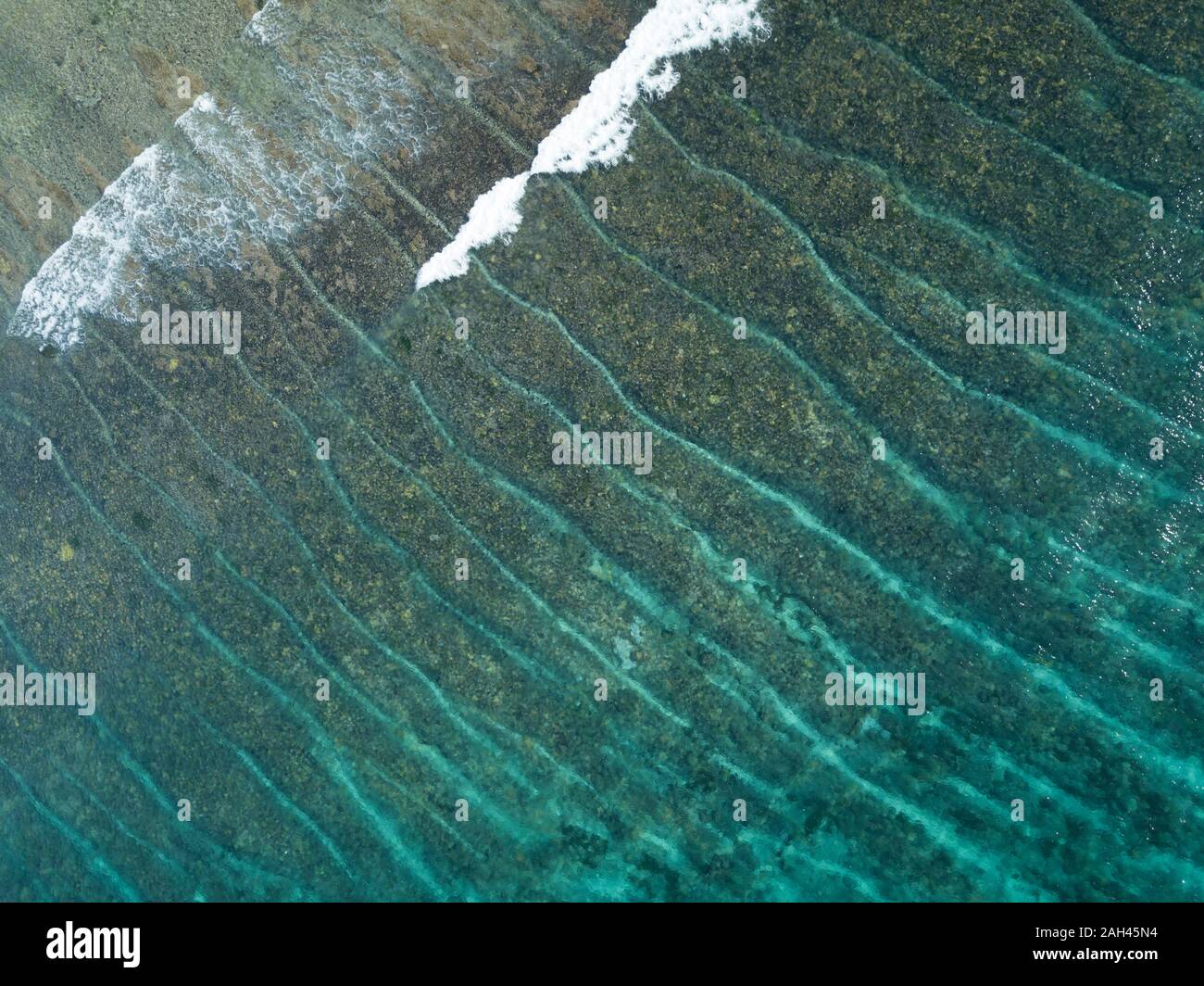 Aerial view of reef near Lembongan island, Bali, Indonesia Stock Photo ...