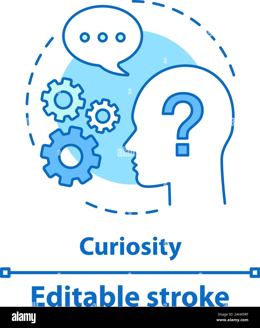 Curiosity concept icon. Problem solving idea thin line illustration ...