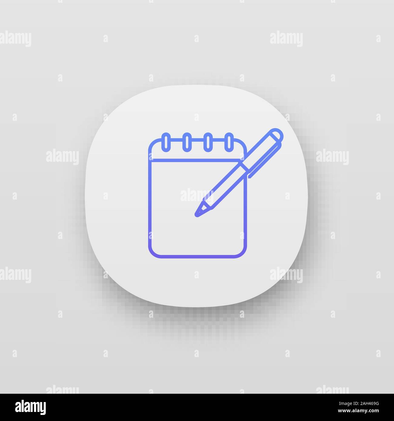 Notepad with pen app icon. Taking notes. To do list. Planner. Action ...