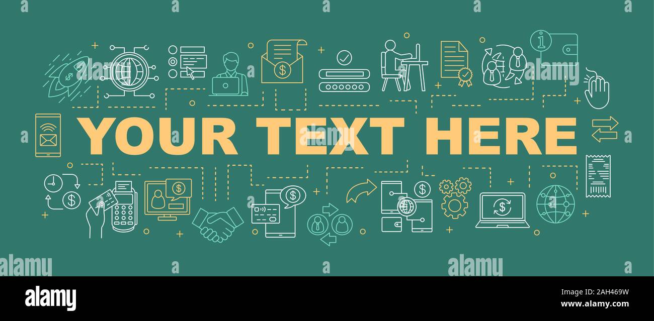 Transactions word concepts banner. Financial management. Payment, e ...