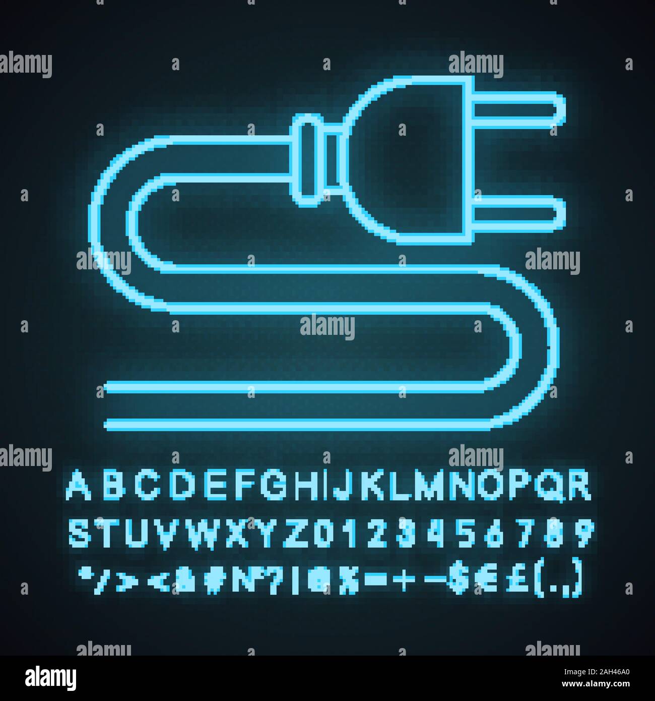 Neon wiring Stock Vector Images - Alamy