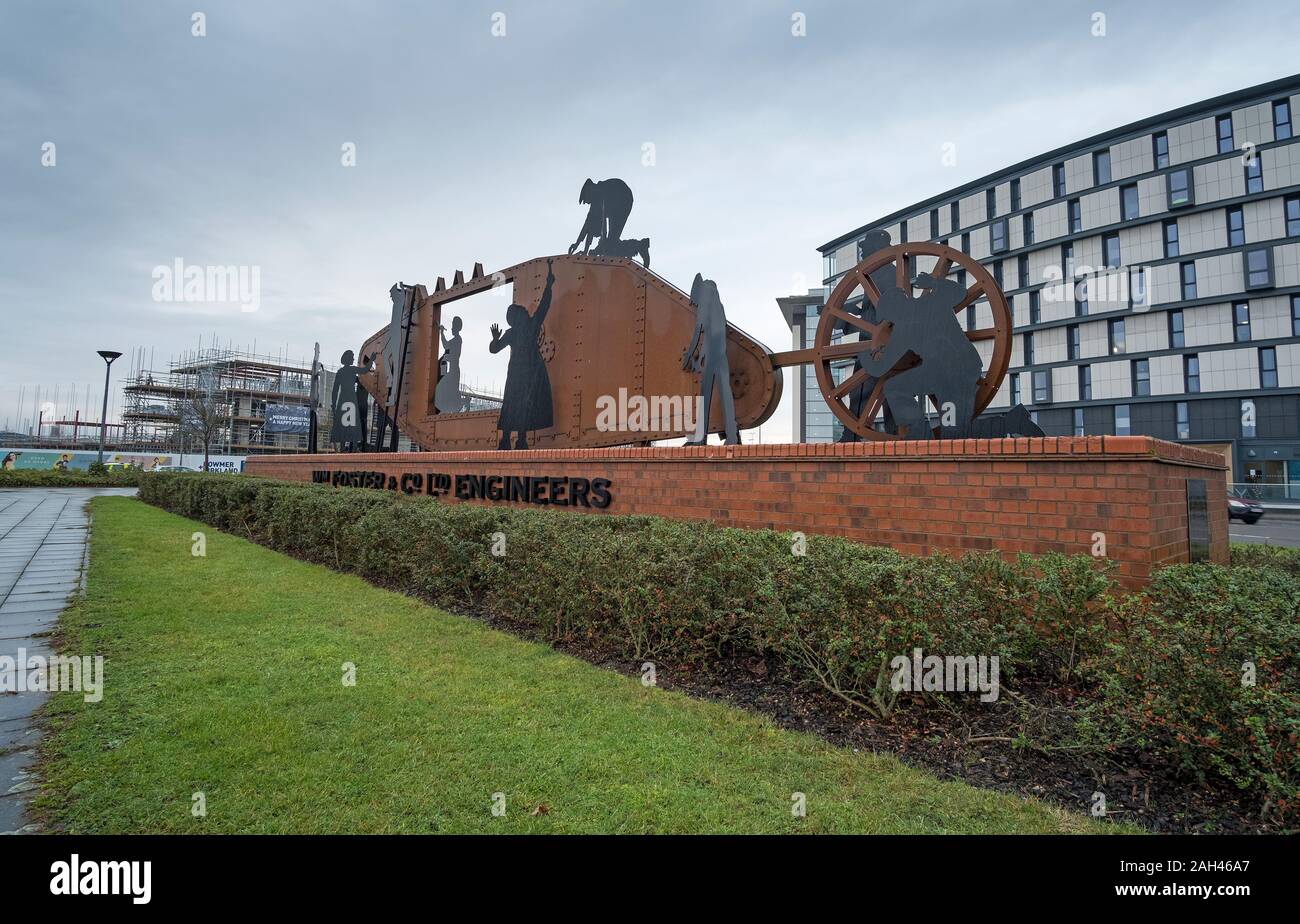 WW1 tank production memorial in Lincoln, UK Stock Photo - Alamy