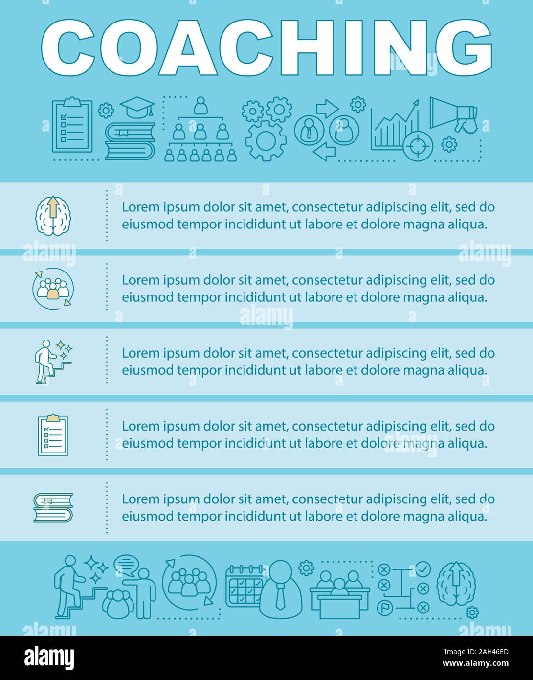 Coaching mobile app screen. Business interactive training. Smartphone ...