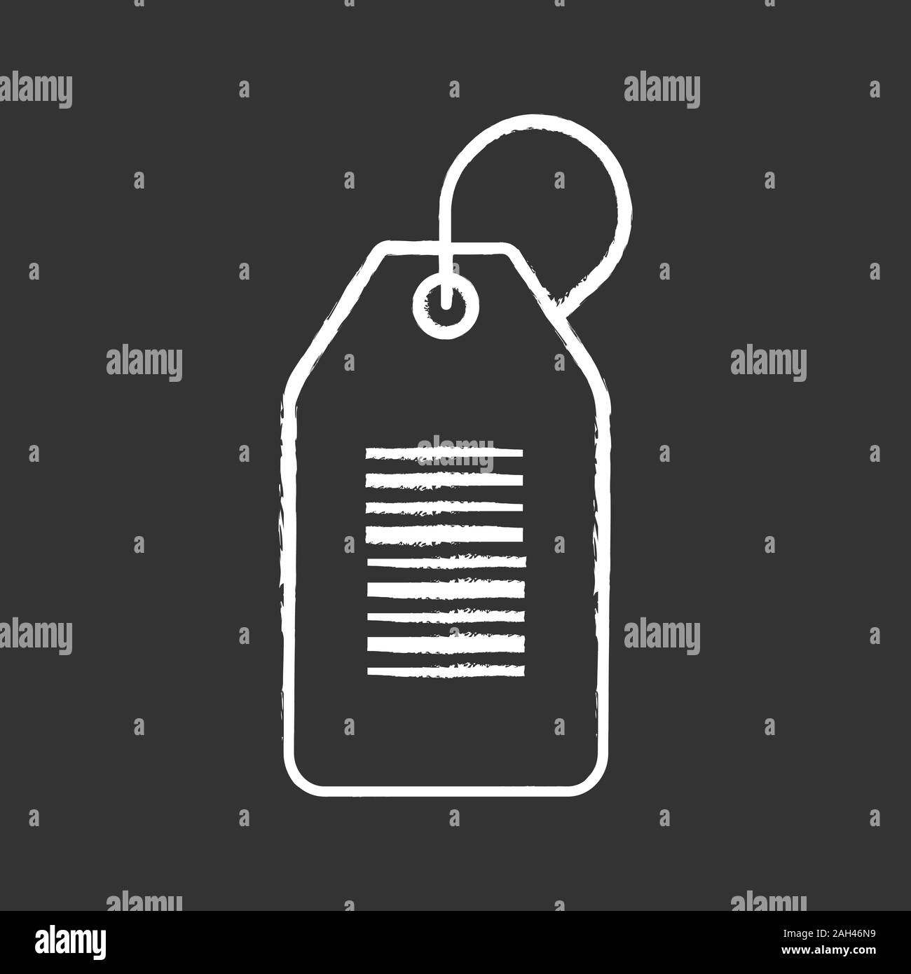 Barcode label chalk icon. Linear bar code tag. Serial number. Store ...