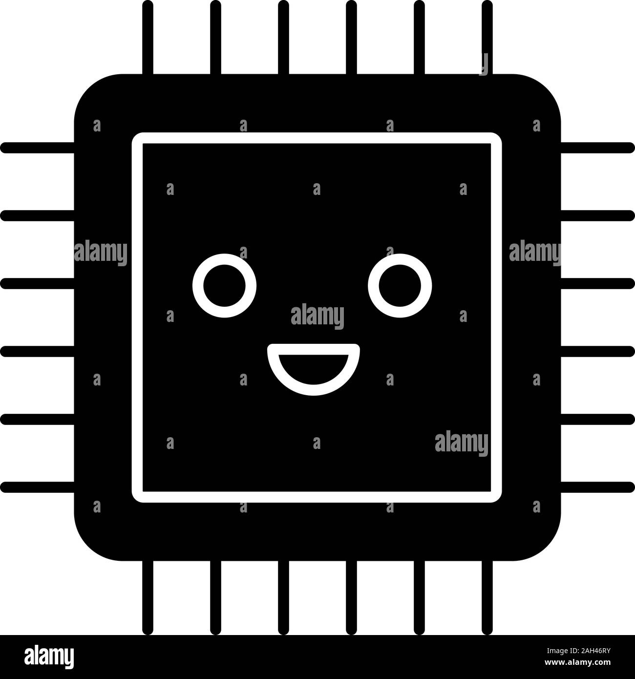 Happy face symbol in phone Stock Vector Images - Alamy