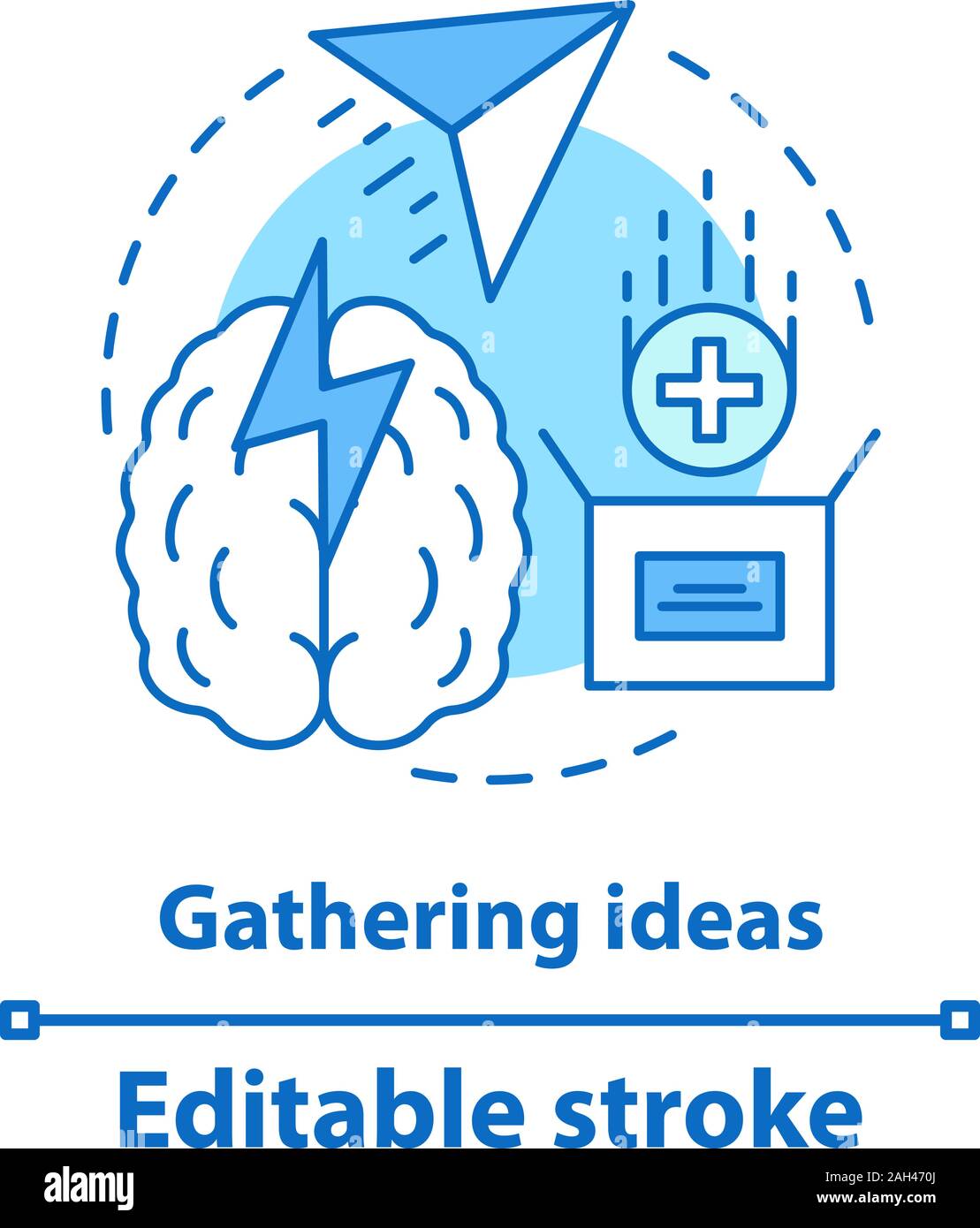 Brainstorming concept icon. Gathering ideas idea thin line illustration ...