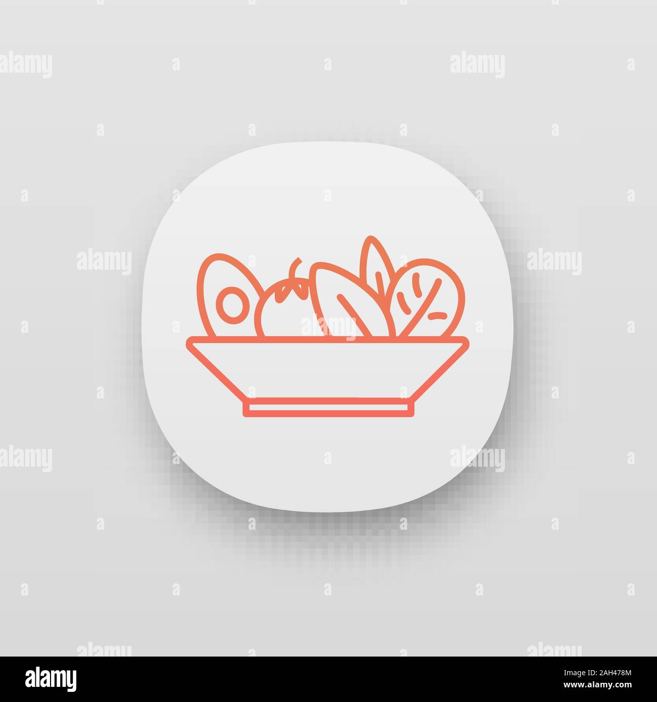 Salad app icon. UI/UX user interface. Healthy nutrition. Vegetarian ...