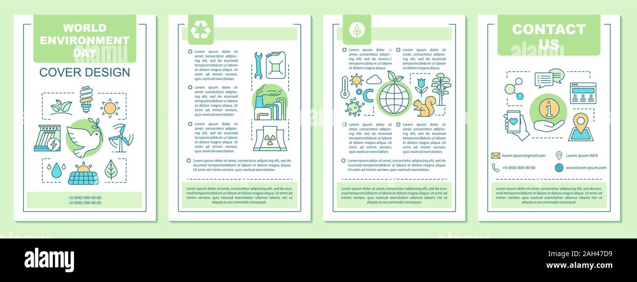 World environment day brochure template layout. Biodiversity ...
