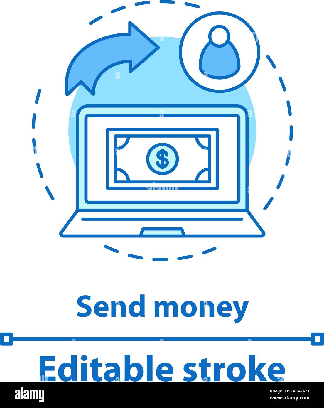 Money transfer concept icon. Transaction. E-payment. Internet banking ...