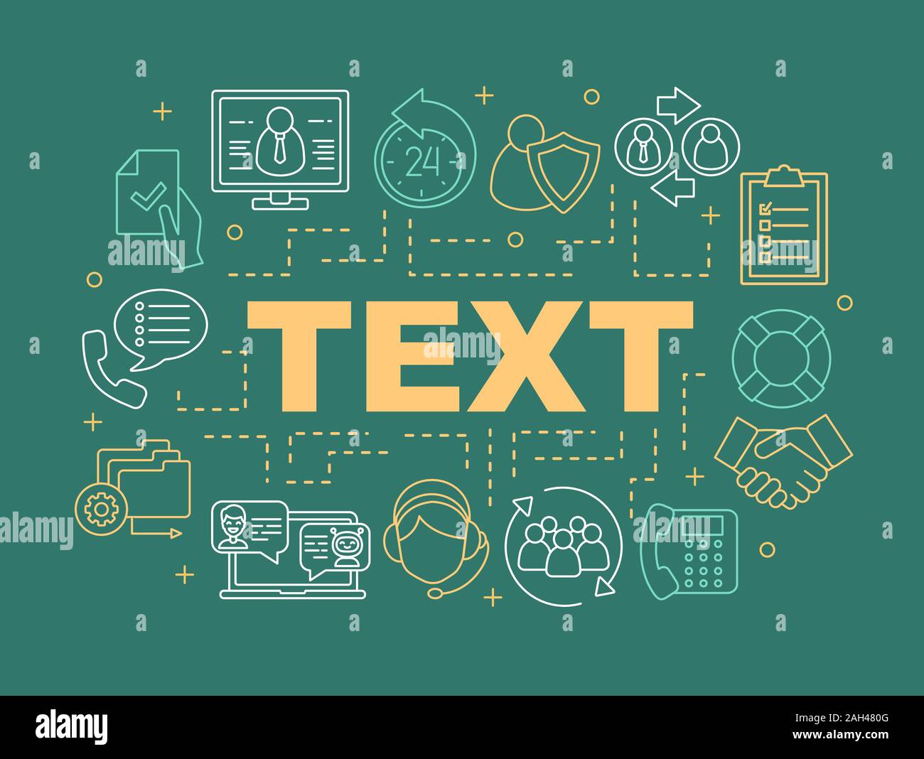 Customer support word concepts banner. Client service. Technical ...