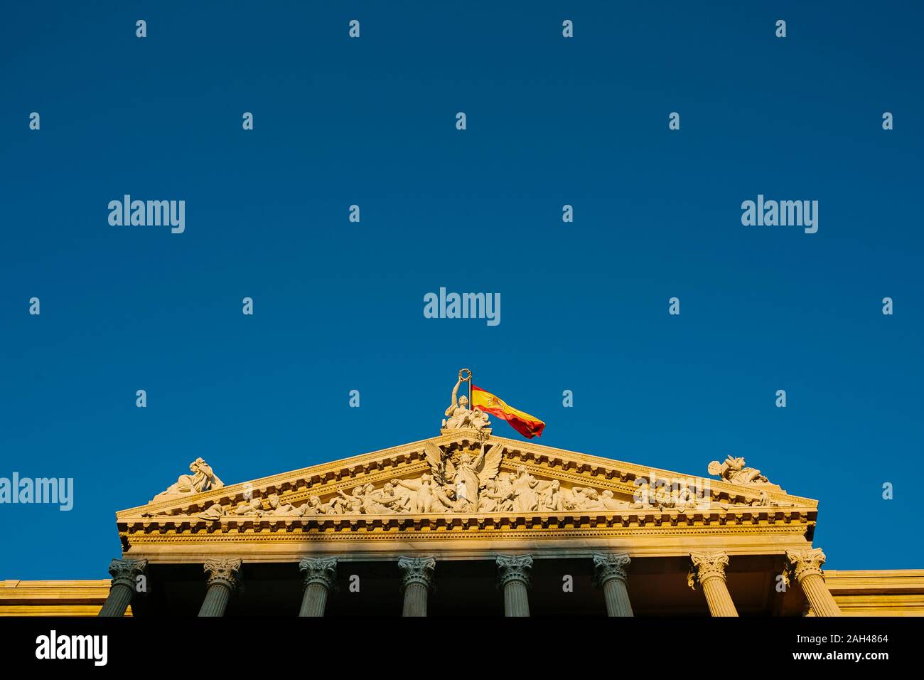 Facade of the Spanish National Library Stock Photo - Alamy