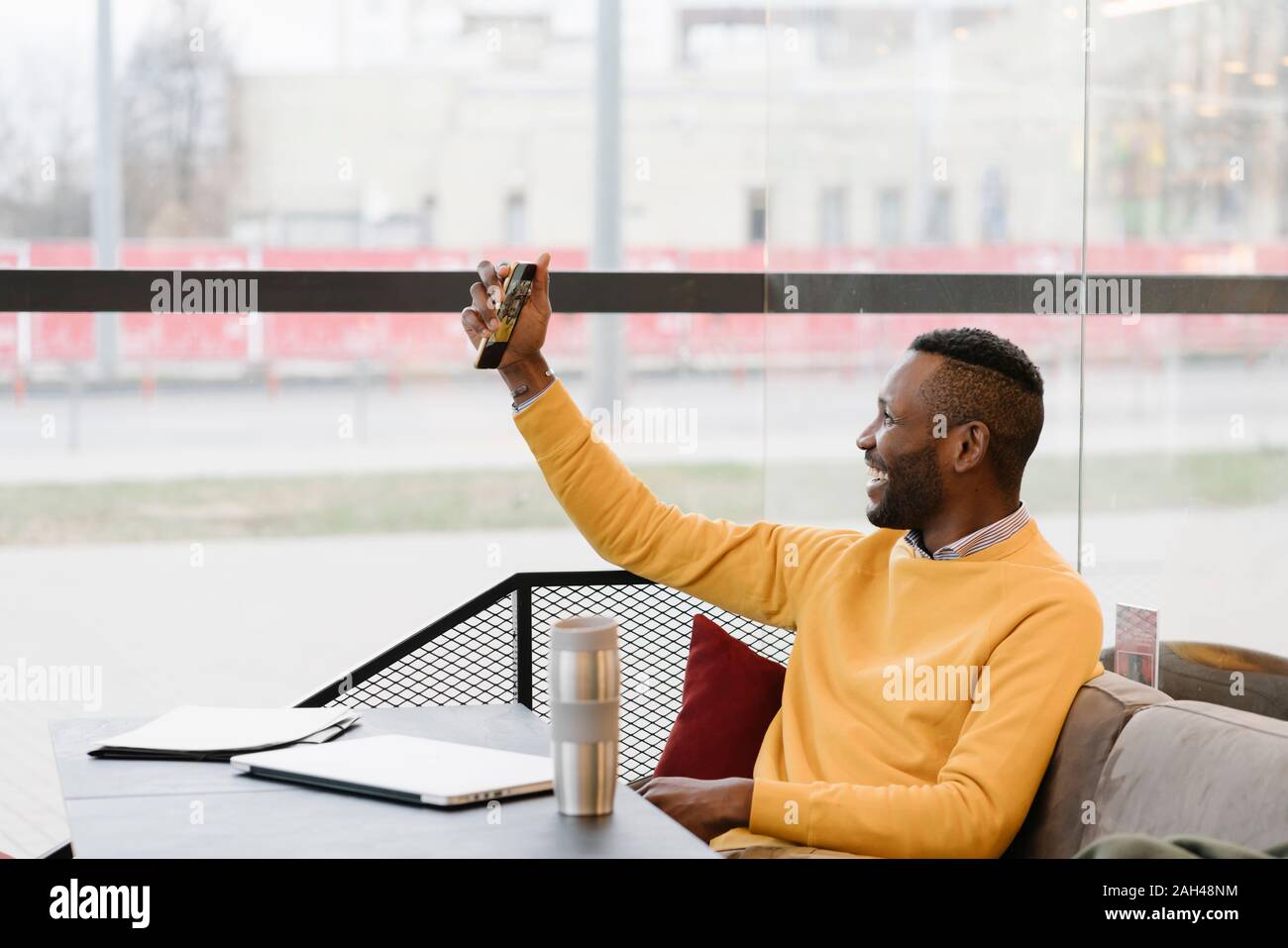 African descent man happy hi-res stock photography and images - Alamy