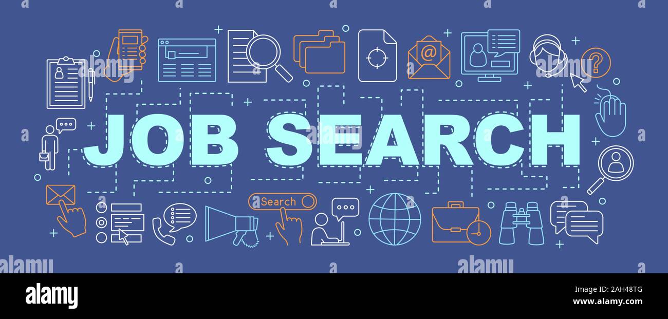 Job search word concepts banner. Career opportunities. Presentation ...