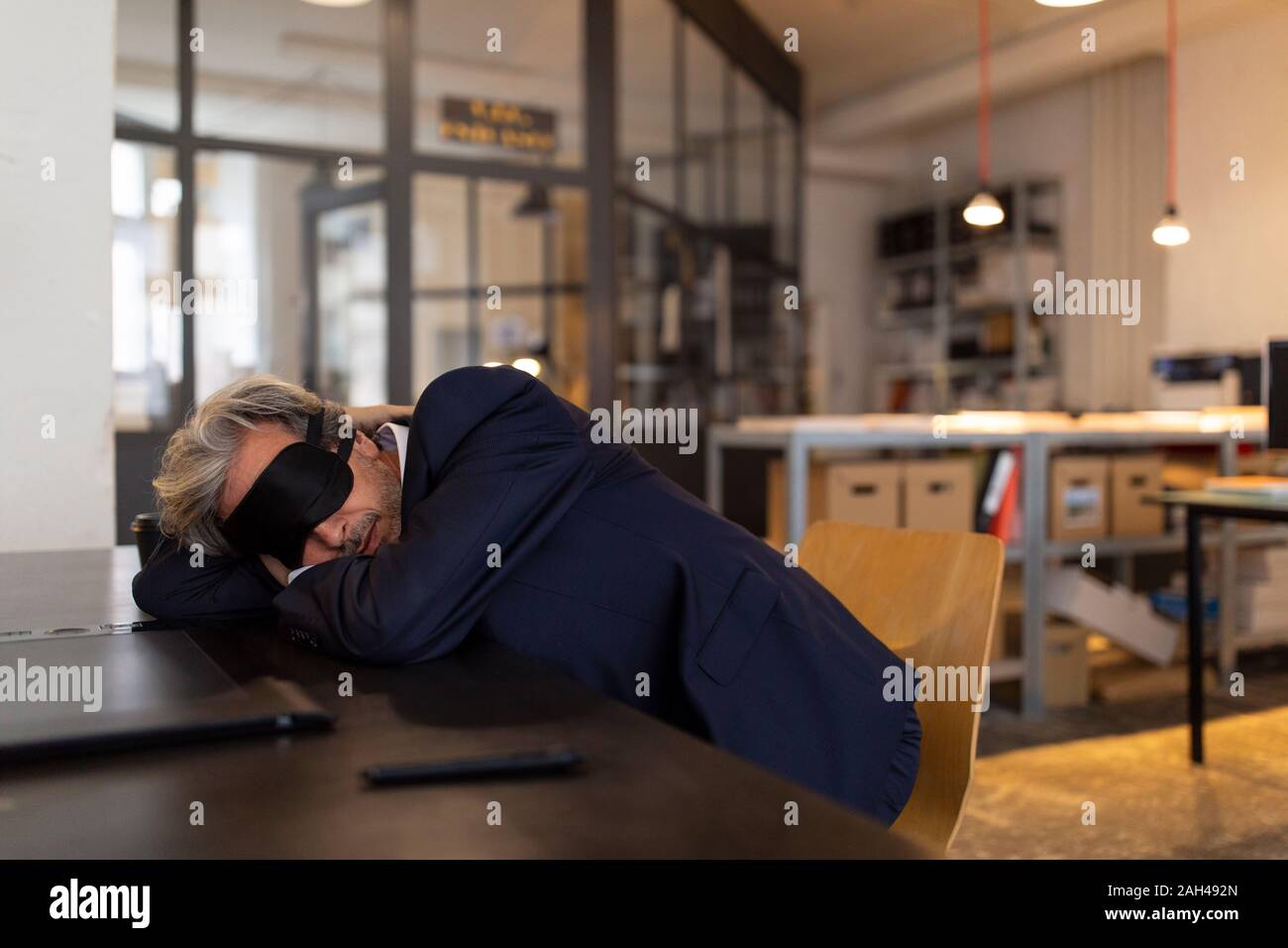 Executive business man beard lying hi-res stock photography and images ...