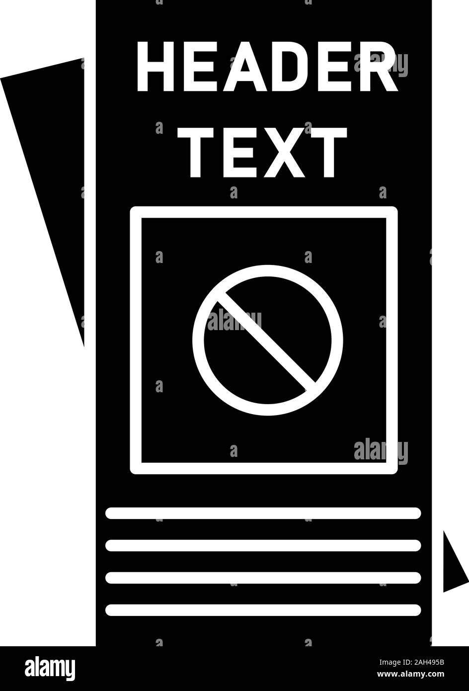 Protest leaflet glyph icon. Protest event announcement. Social movement ...