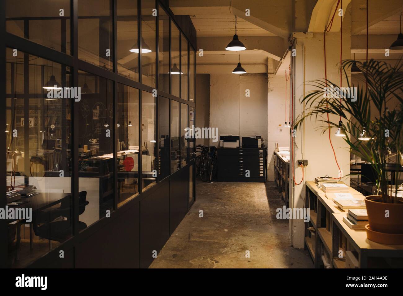 Interior of a loft office Stock Photo - Alamy
