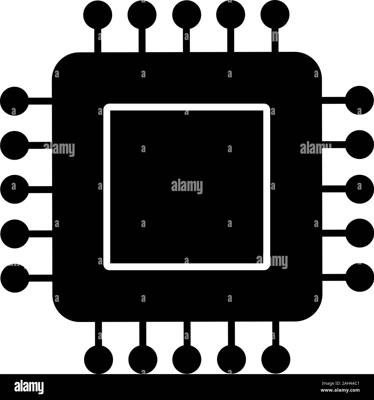 Processor glyph icon. Microprocessor. CPU. Central processing unit ... Processor glyph icon. Microprocessor. CPU. Central processing unit ...