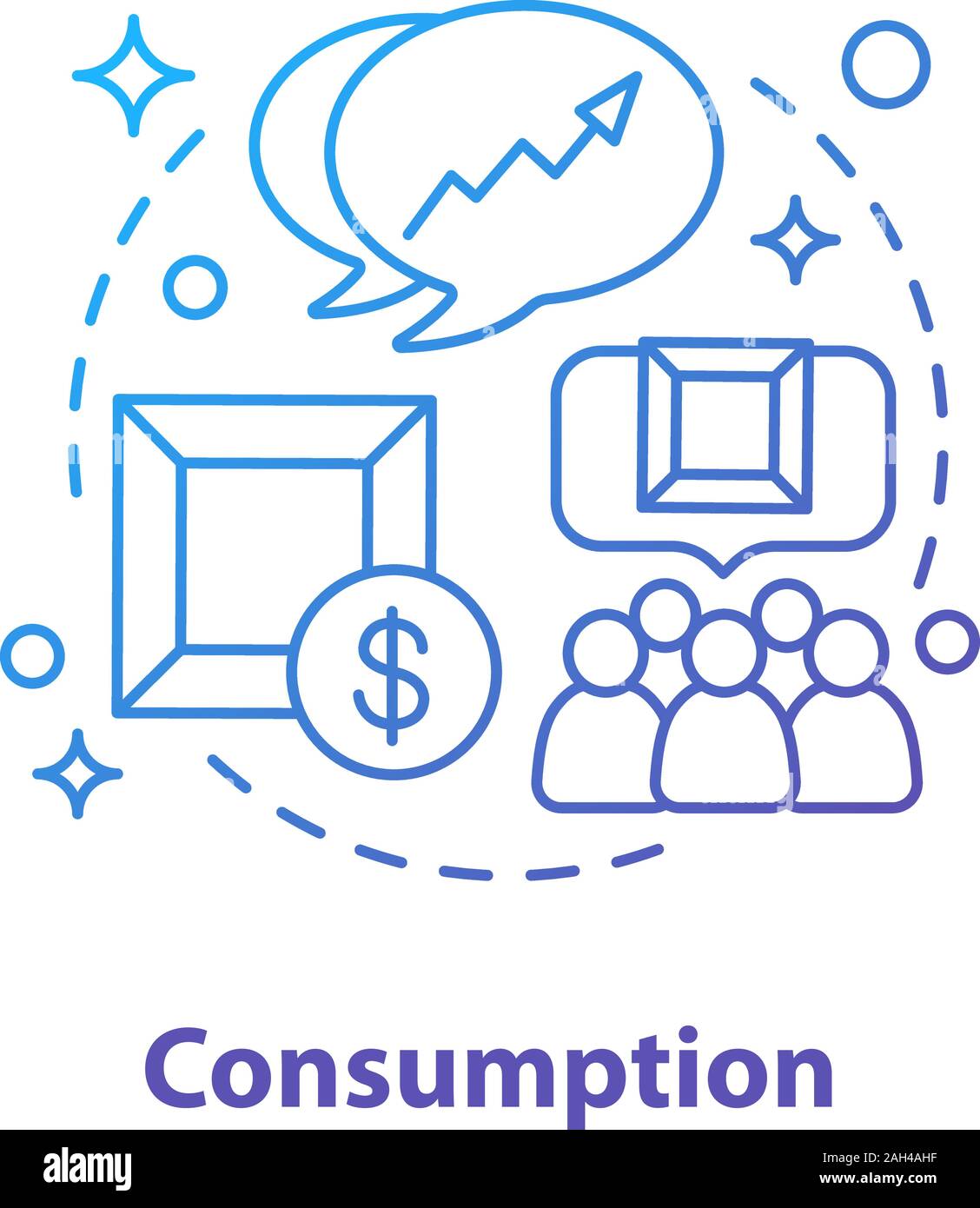Consumption concept icon. Purchasing idea thin line illustration ...