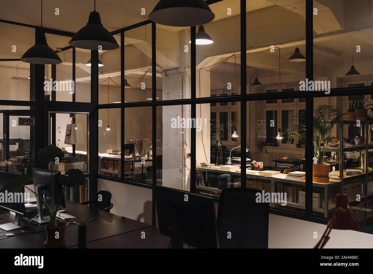 Interior of a loft office Stock Photo - Alamy
