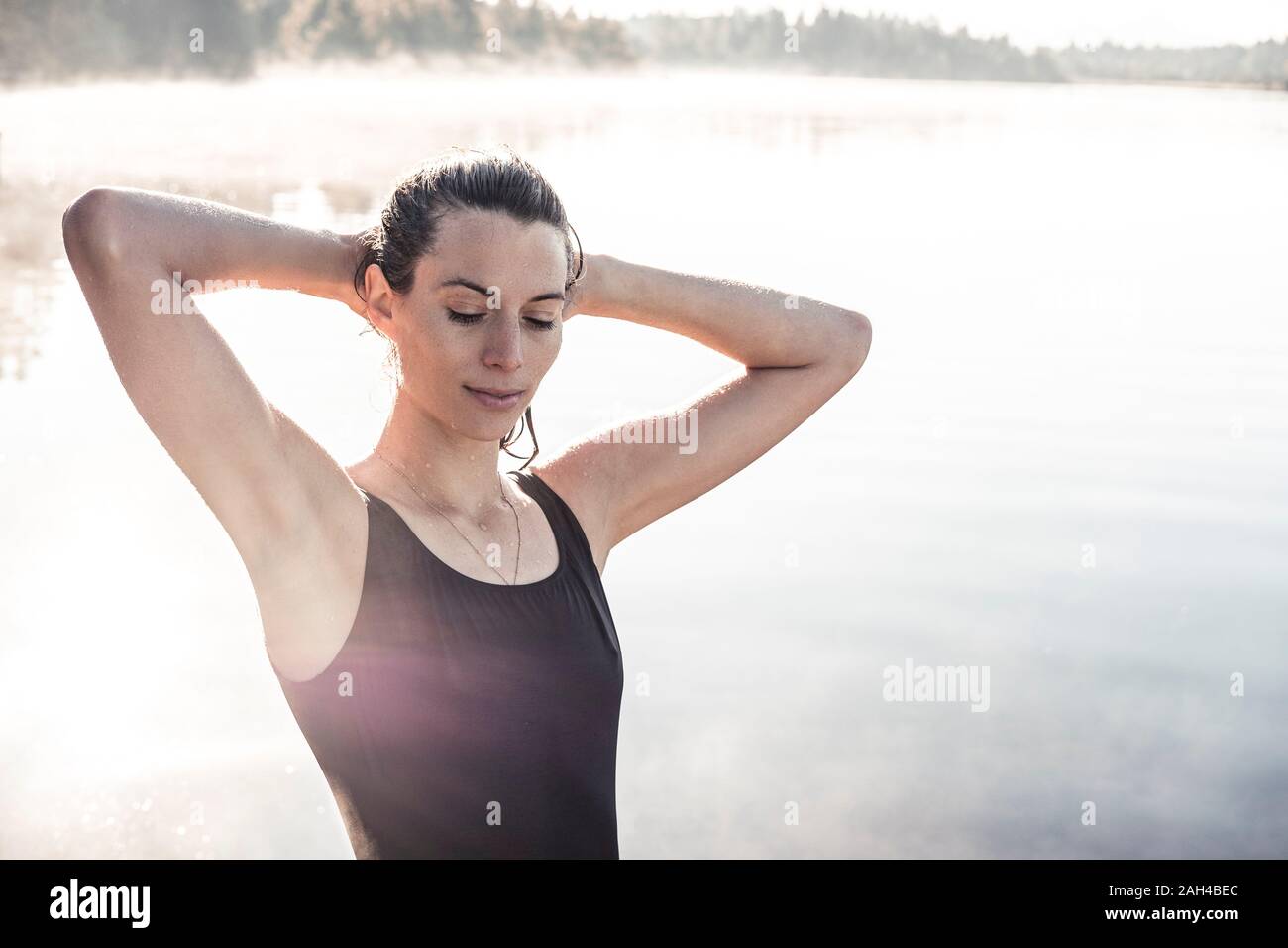 Black swimsuit hi-res stock photography and images - Alamy