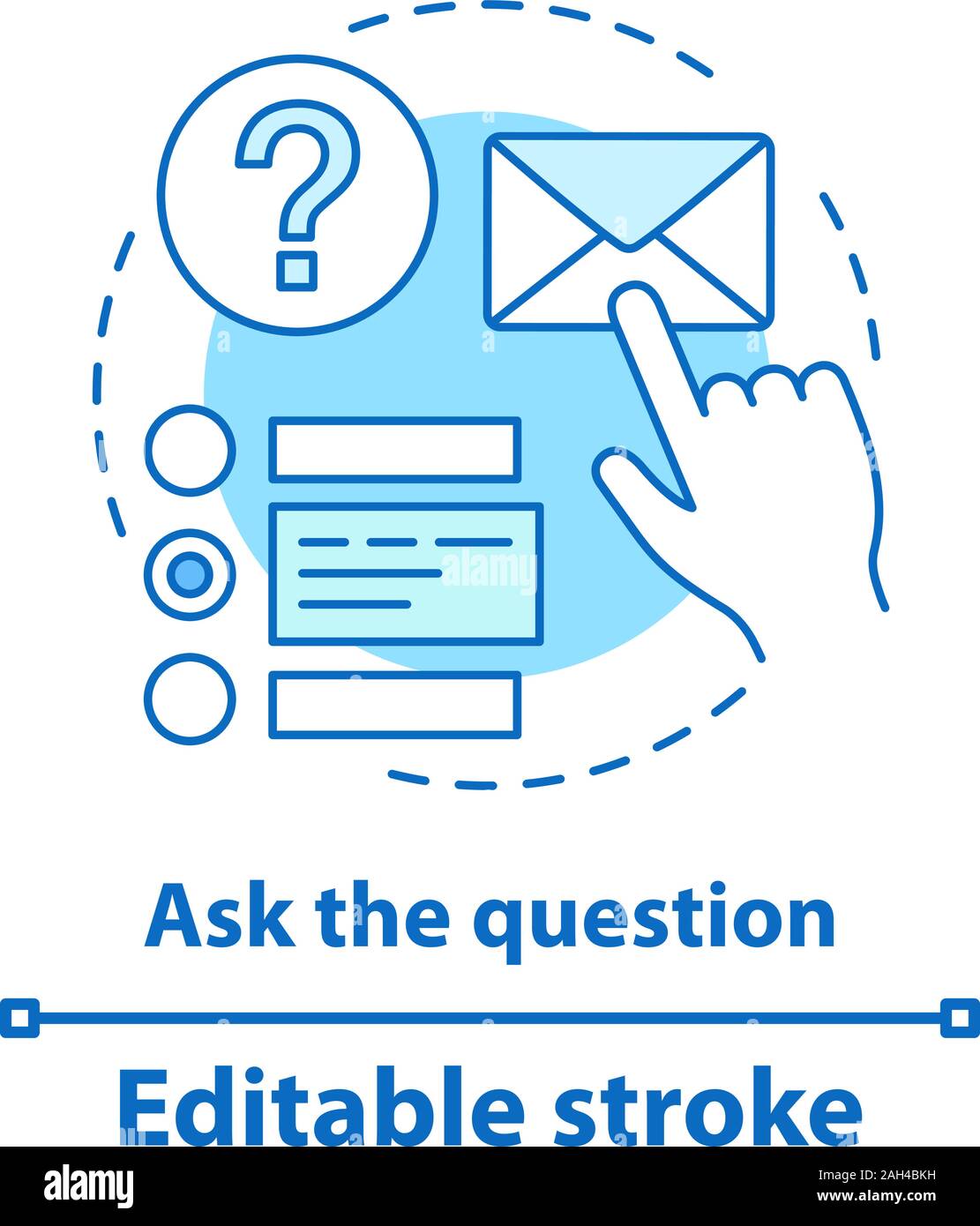 Ask question concept icon. FAQ service idea thin line illustration ...