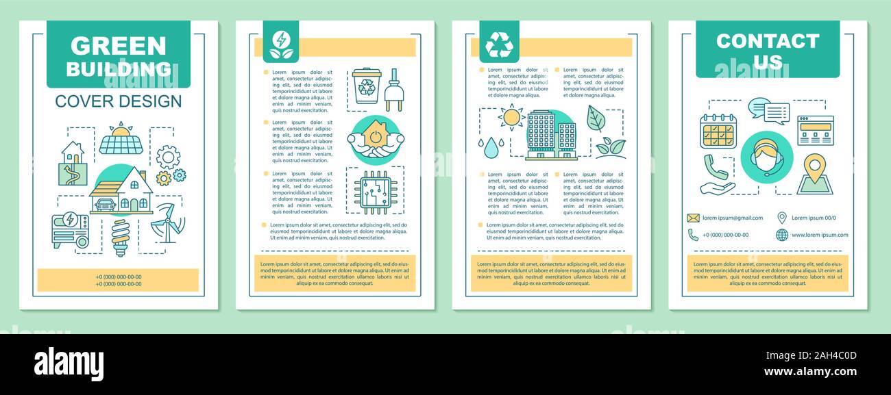 Green building brochure template layout. Eco-friendly environment. Eco ...