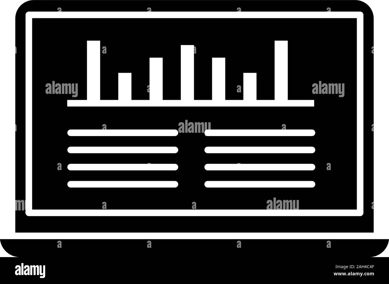 Social media analytics glyph icon. Web traffic analysis. Site ranking ...